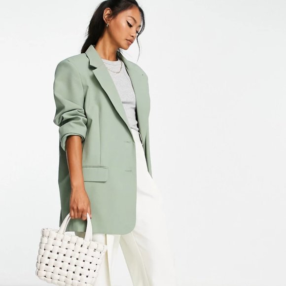 Zara | Jackets & Coats | Zara Women New Single Button Flowy Blazer ...